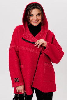 Женское пальто Michel chic 360/1 красный_меланж