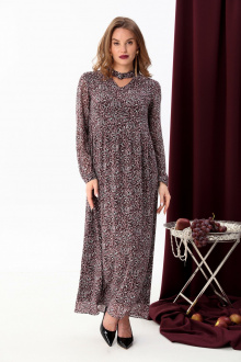 Платья NikVa 801-5 винная_абстракция