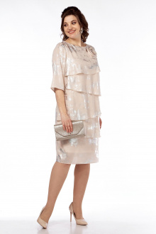 Платья Alani Collection 2310 беж+напыление